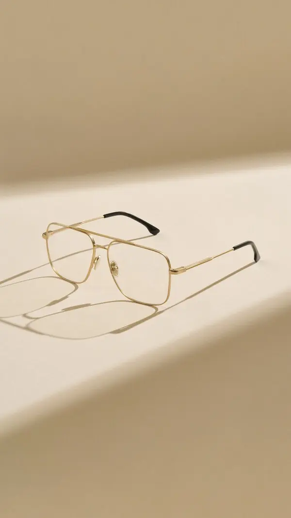 Victoria Beckham Fine Double Bridge Optical Eyeglasses - Gold
