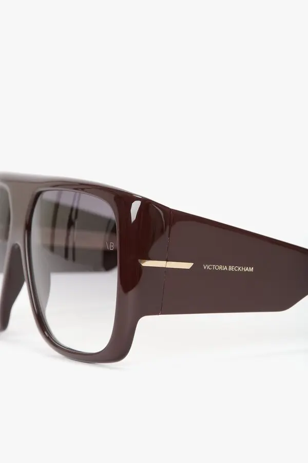 Victoria Beckham Oversized Soft Square Acetate Frame - Burgundy