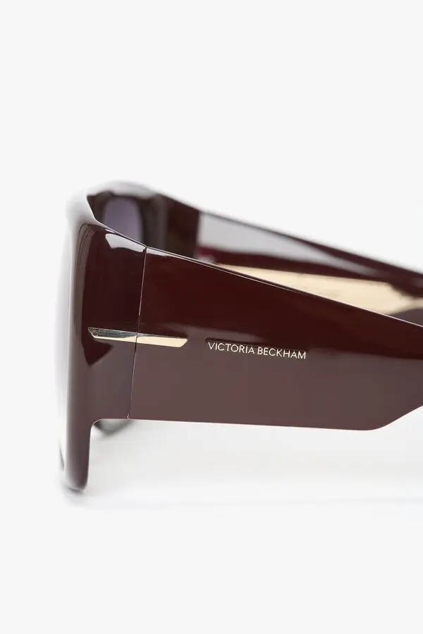 Victoria Beckham Oversized Soft Square Acetate Frame - Burgundy