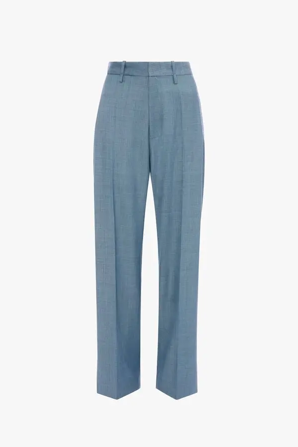 Victoria Beckham Curved Leg Trousers - Cloud Blue