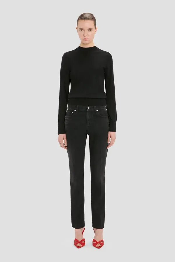 Victoria Beckham Low Waist Jeans - Washed Black