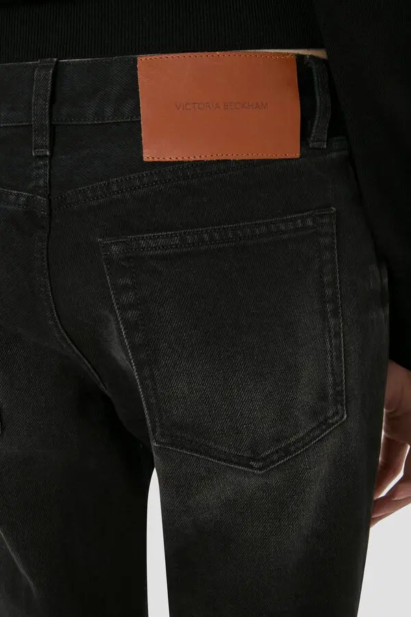 Victoria Beckham Low Waist Jeans - Washed Black