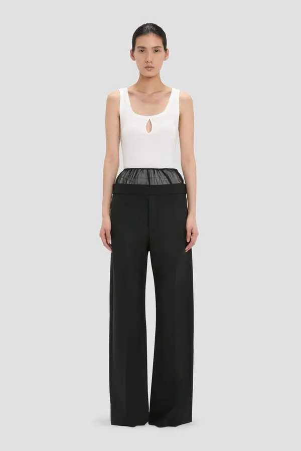 Victoria Beckham Sheer Panel Trouser