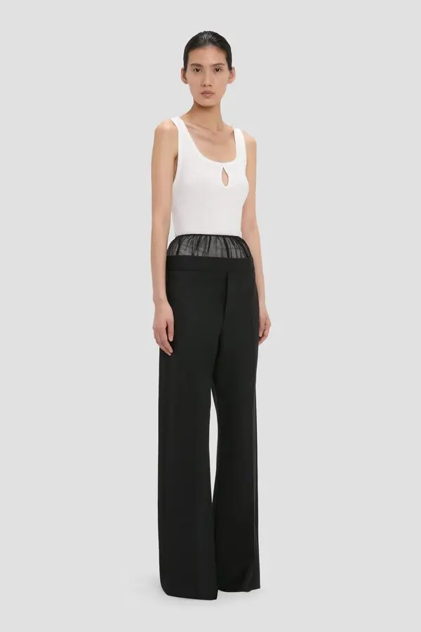 Victoria Beckham Sheer Panel Trouser