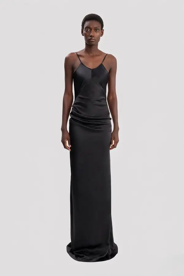 Victoria Beckham Cami Floor-length Dress - Black