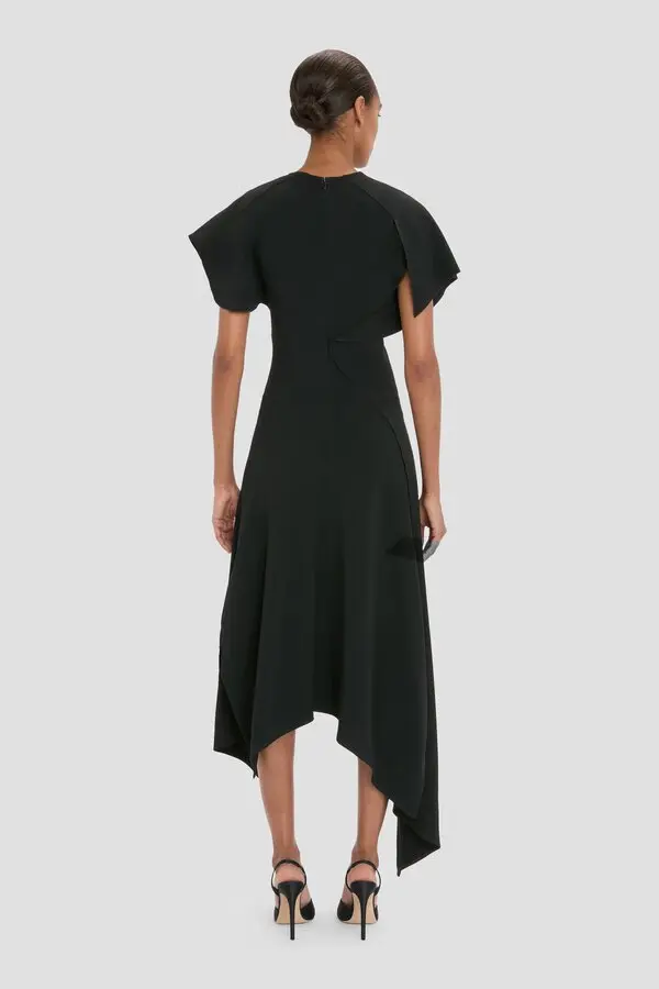 Victoria Beckham Fluid Cady Panelled Dress