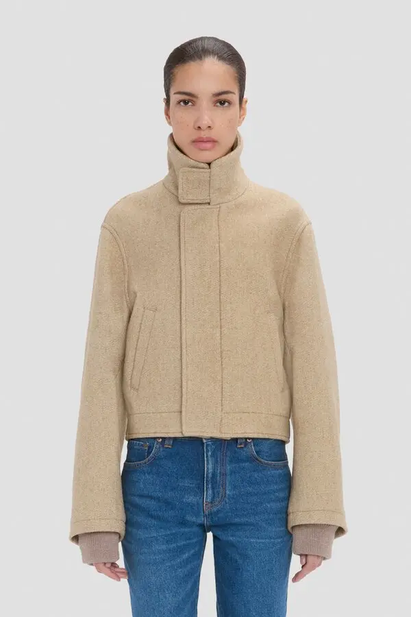 Victoria Beckham Bomber Jacket - Camel
