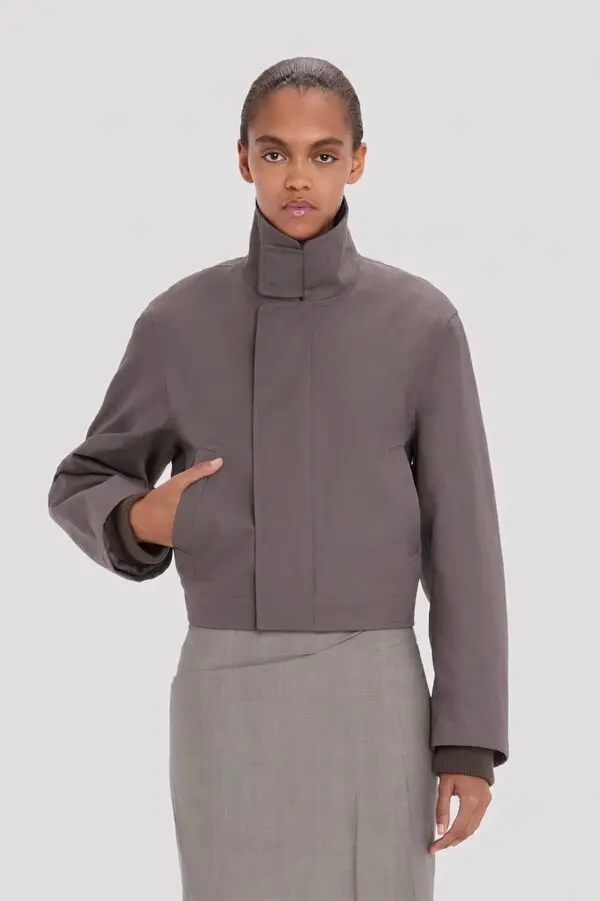Victoria Beckham Bomber Jacket - Grey