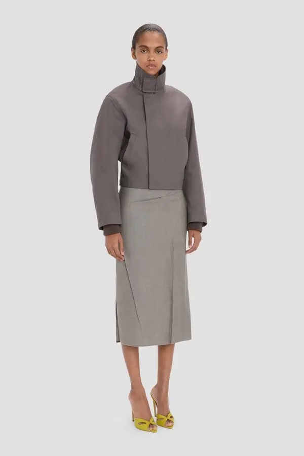 Victoria Beckham Bomber Jacket - Ore