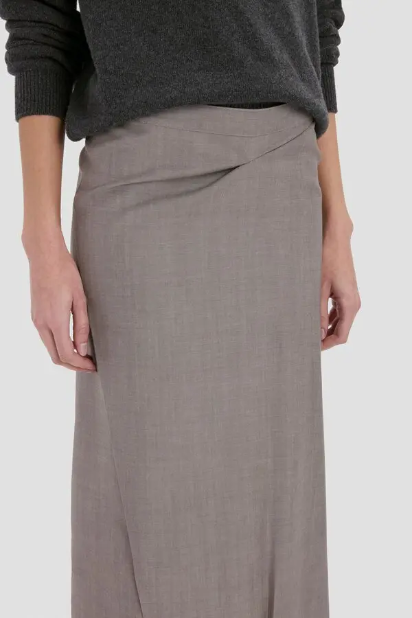 Victoria Beckham Pressed Tailored Midi Skirt