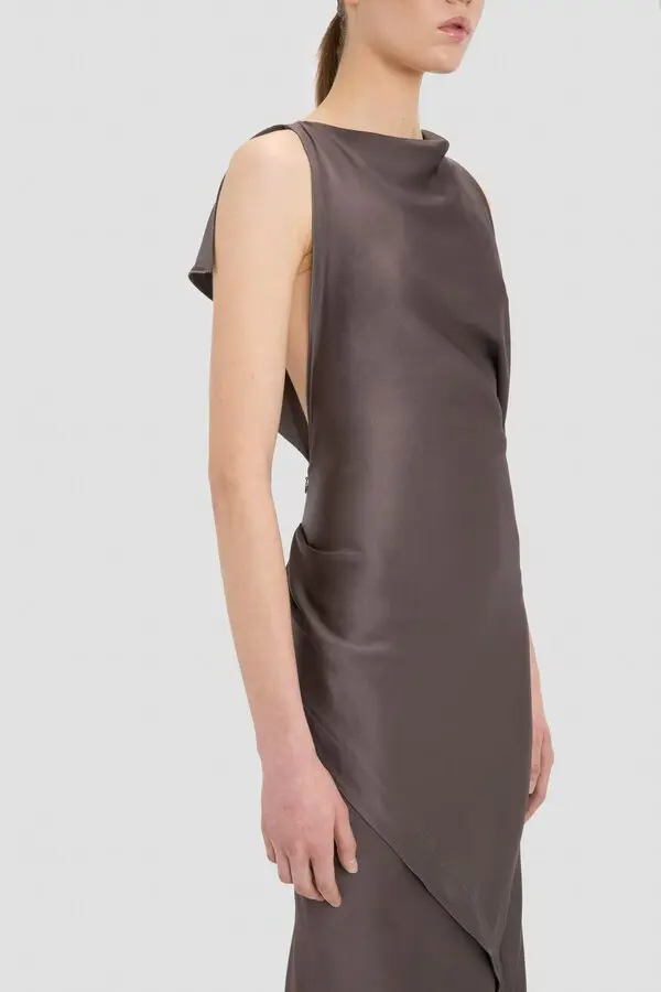 Victoria Beckham Kyra Midi Dress - Brown