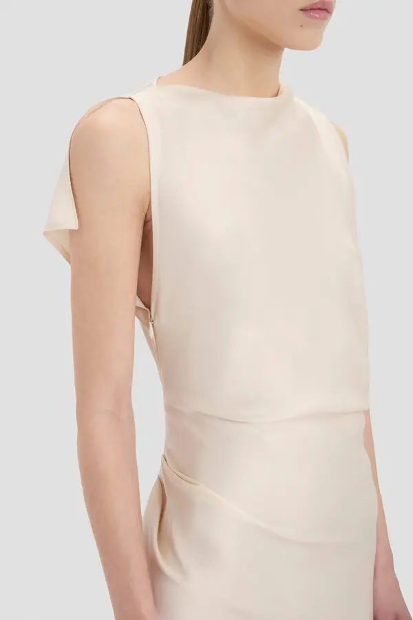 Victoria Beckham Kyra Midi Dress - Ivory