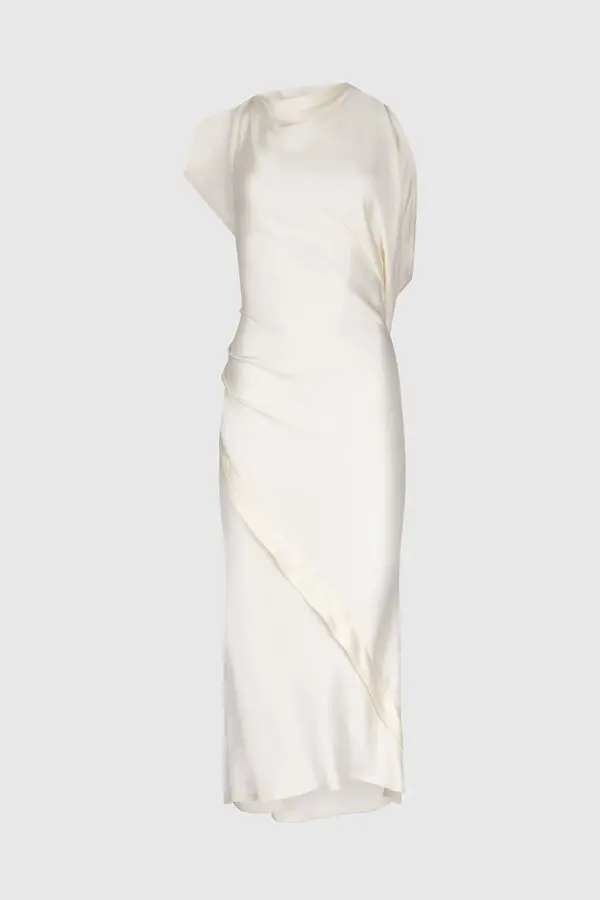 Victoria Beckham Kyra Midi Dress - Ivory