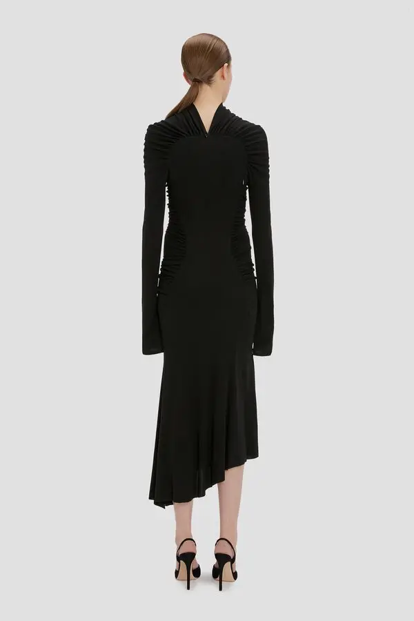 Victoria Beckham High Neck Midi Dress