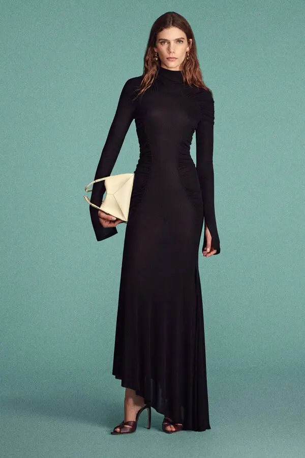 Victoria Beckham High Neck Midi Dress