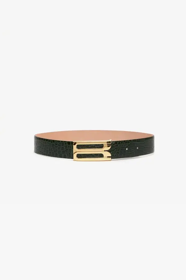 Victoria Beckham Jumbo Dorian Belt - Dark Forest