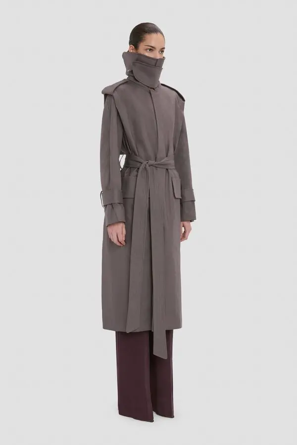 Victoria Beckham Philippa Trench Coat - Brown