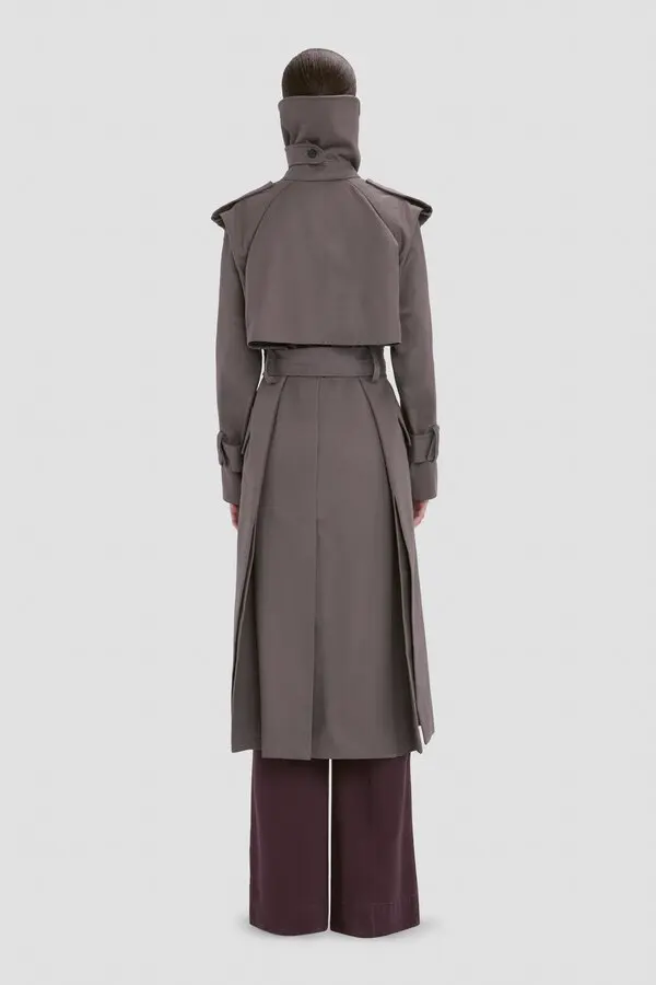 Victoria Beckham Philippa Trench Coat - Brown
