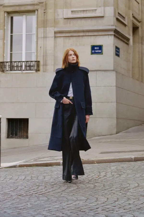Victoria Beckham Philippa Trench Coat - Dark Navy