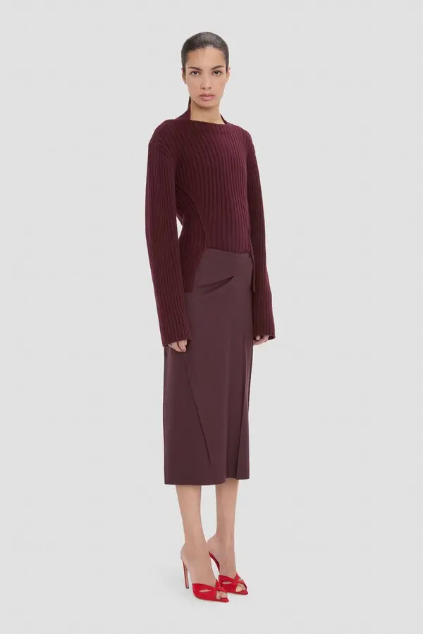 Victoria Beckham Ribbed Jumper - Acai
