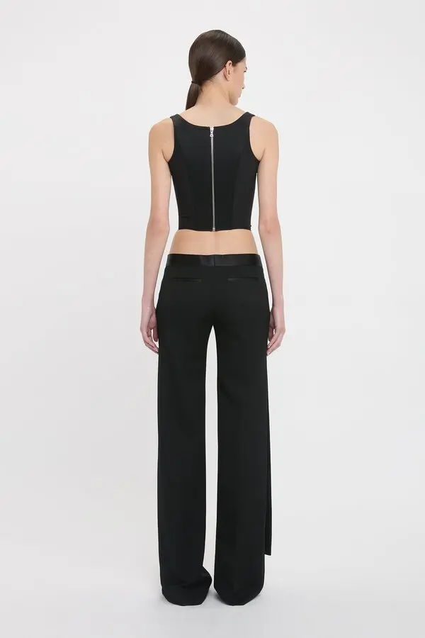 Victoria Beckham Satin Waistband Trouser