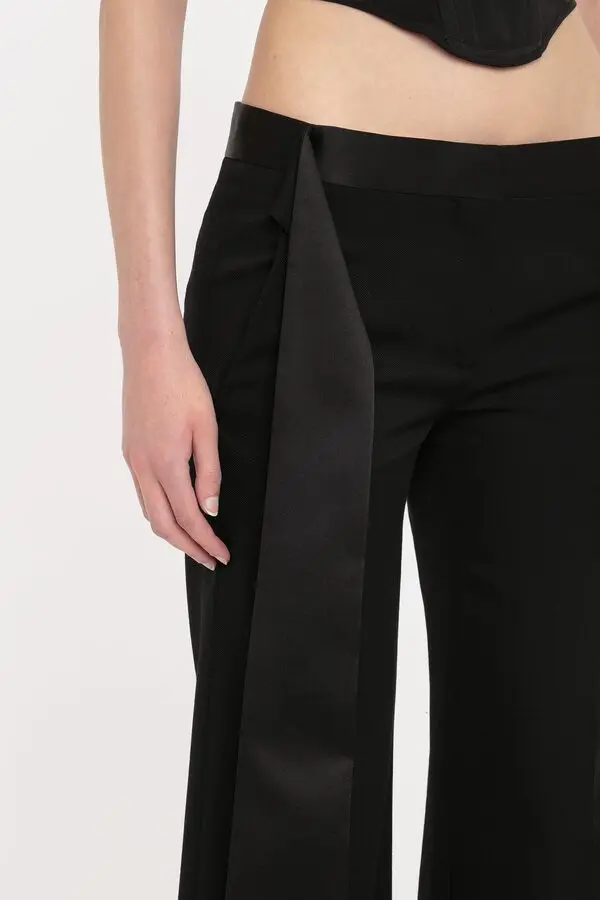 Victoria Beckham Satin Waistband Trouser
