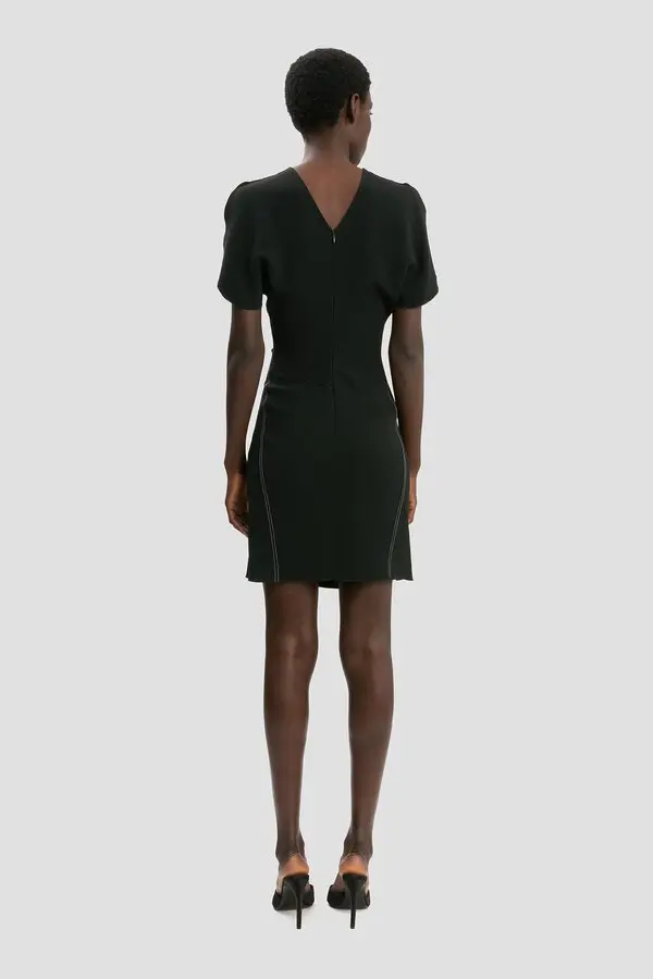 Victoria Beckham Bela Mini Dress - Black