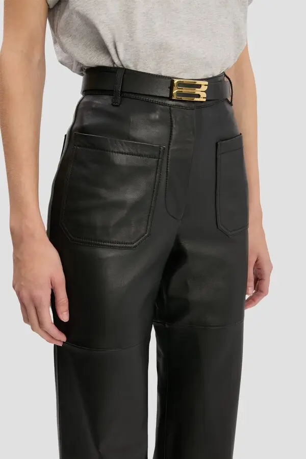 Victoria Beckham Alina Leather Trousers