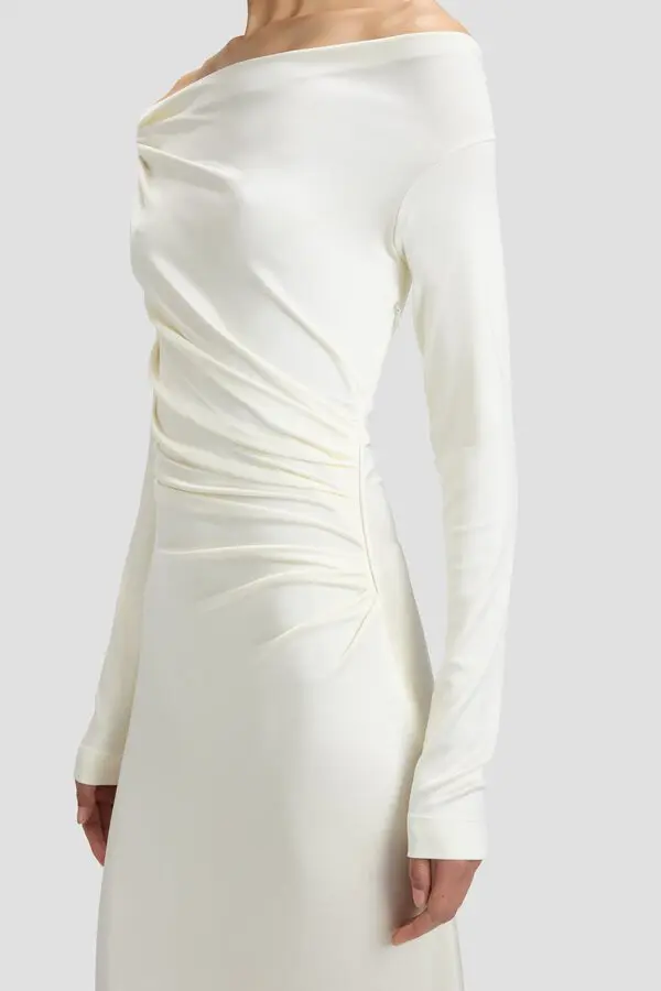 Victoria Beckham Off-shoulder Gown With Draped Detail