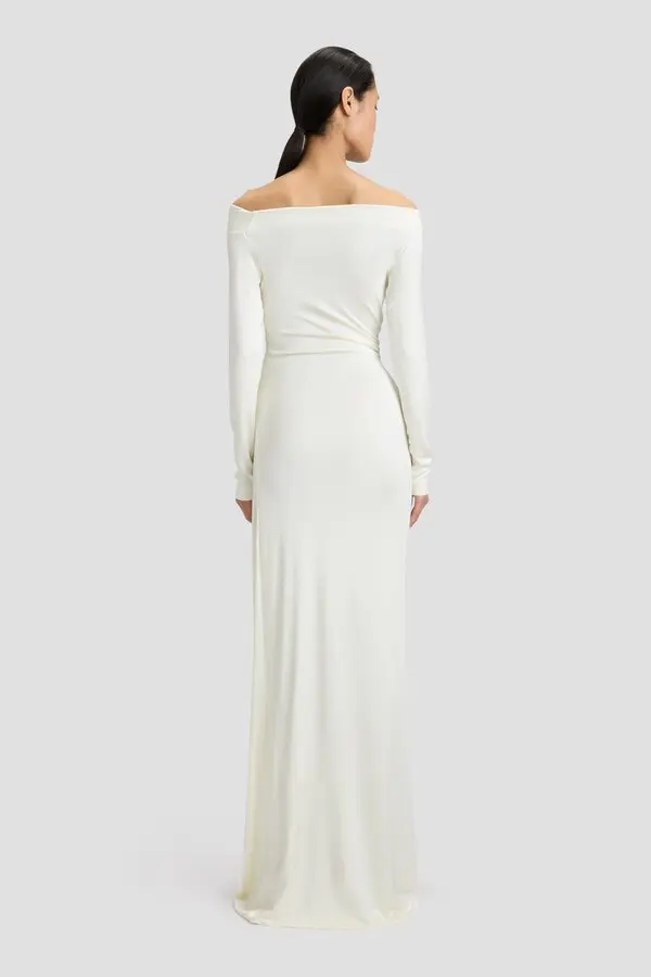 Victoria Beckham Off-shoulder Gown With Draped Detail
