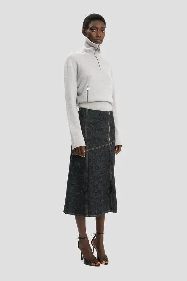 Victoria Beckham Midi Skirt With Panel Detailing