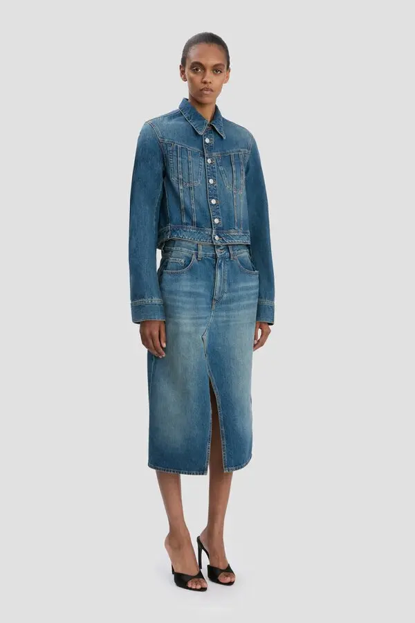 Victoria Beckham Denim Jacket - Mid Blue Wash
