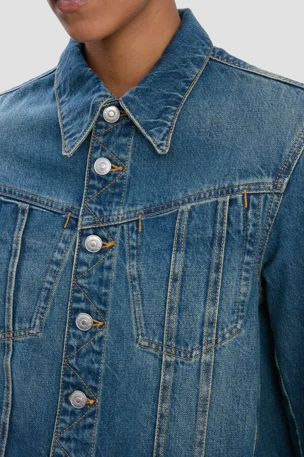 Victoria Beckham Denim Jacket - Mid Blue Wash
