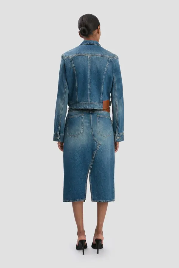 Victoria Beckham Denim Jacket - Mid Blue Wash
