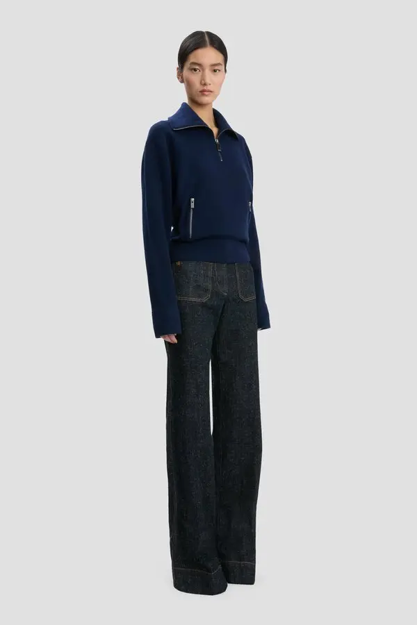 Victoria Beckham Half-zip Milano Jumper