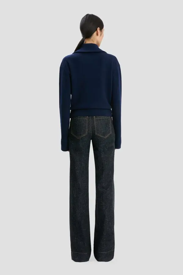 Victoria Beckham Half-zip Milano Jumper