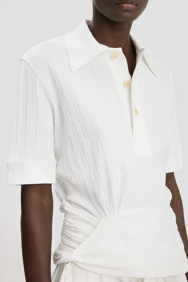 Victoria Beckham Twist Detail Polo Top