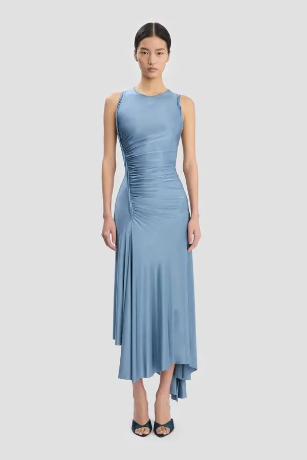 Victoria Beckham Twist Dress - Stone