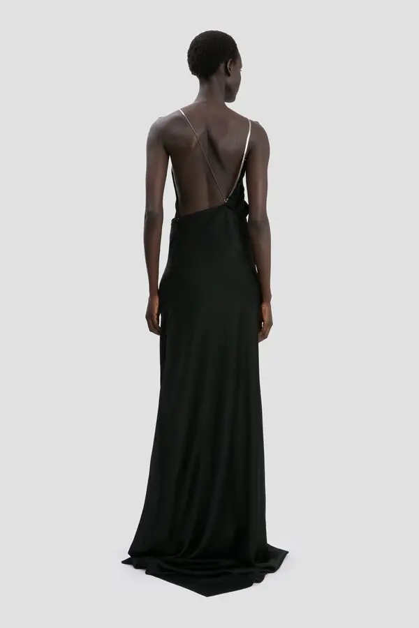 Victoria Beckham Chain Halter Gown