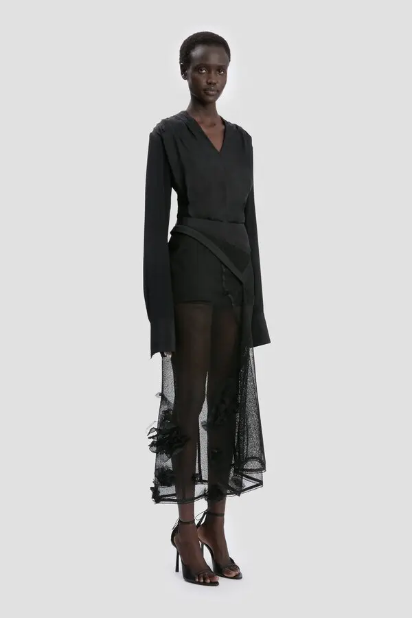 Victoria Beckham Basque Midi Skirt