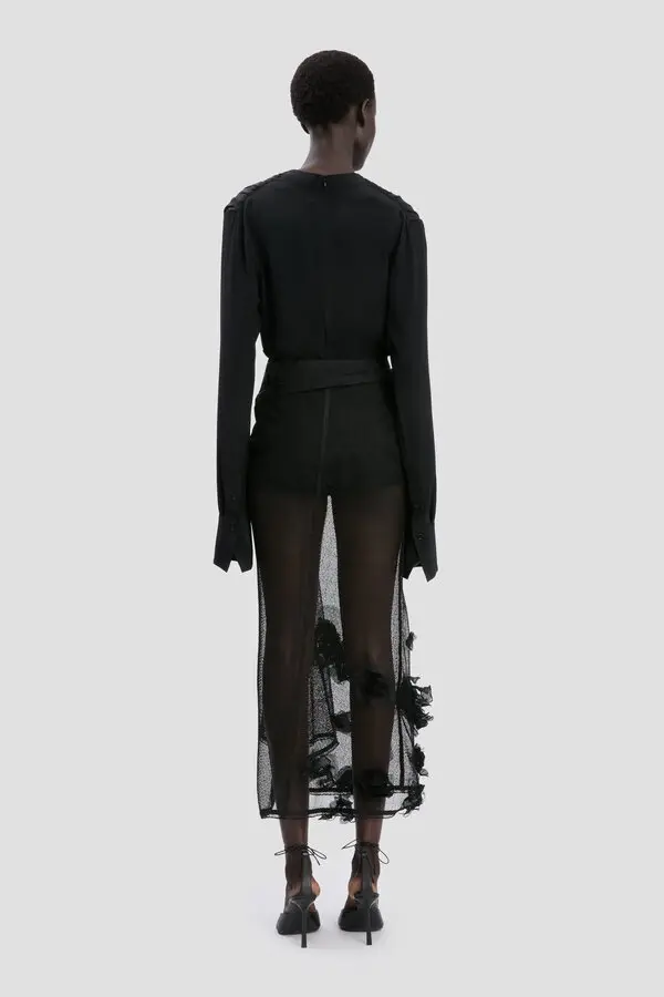 Victoria Beckham Basque Midi Skirt