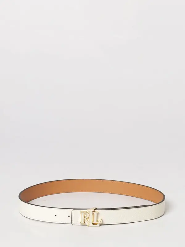 Ralph Lauren Leather Reversible Belt With Monogram Buckle - Red