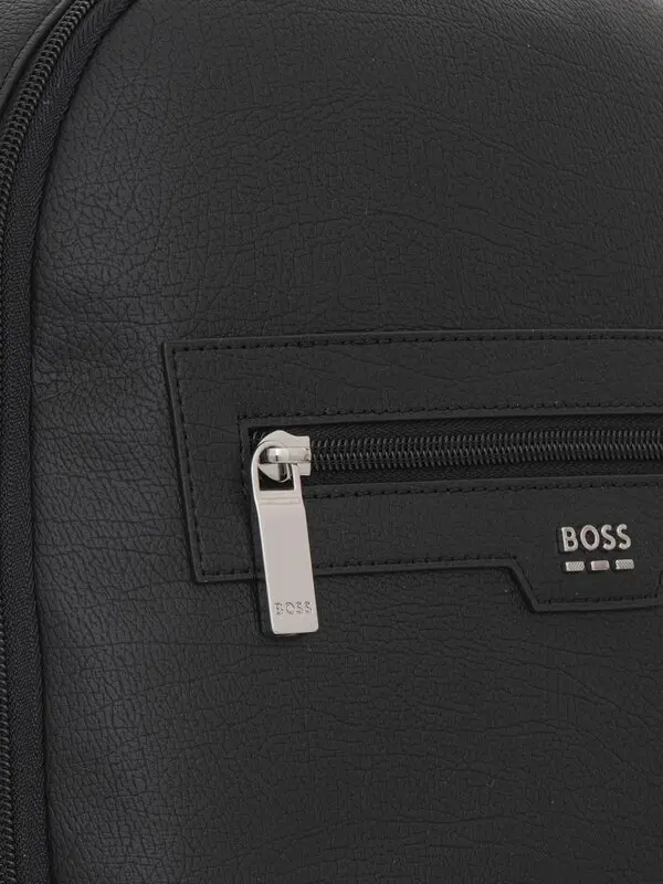 BOSS Backpack In Grained Synthetic Leather