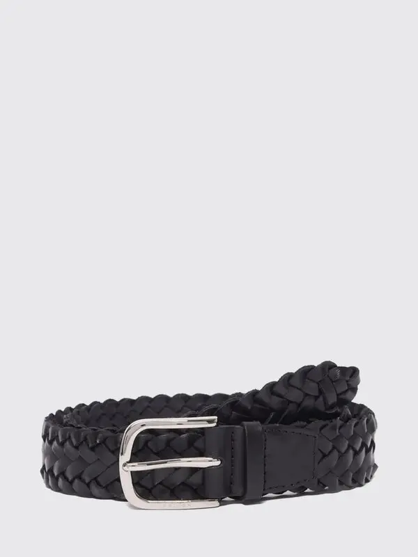 Orciani Woven Leather Belt - Black