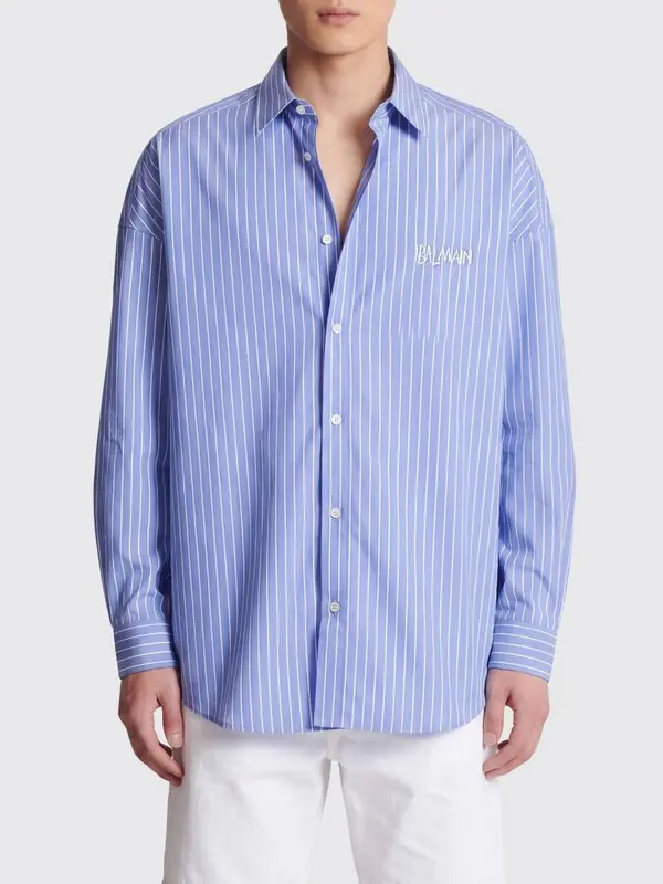 Balmain Shirt - Gnawed Blue