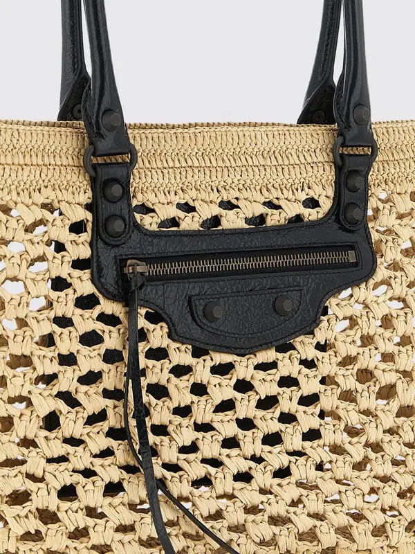 Balenciaga Woven Shoulder Bag - Beige