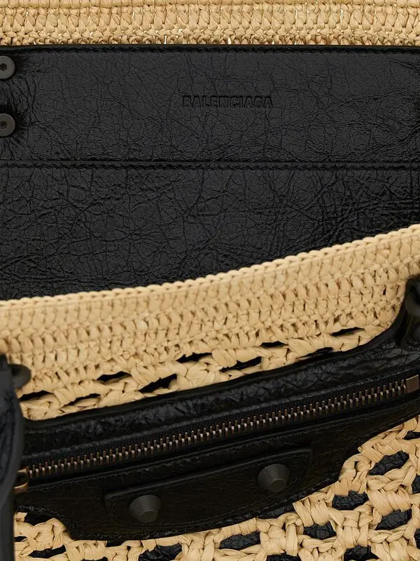 Balenciaga Woven Shoulder Bag - Beige