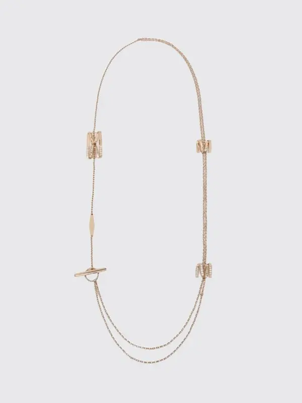 Max Mara Tenzone Metal And Resin Crewneck Necklace With Embroidered Details - White