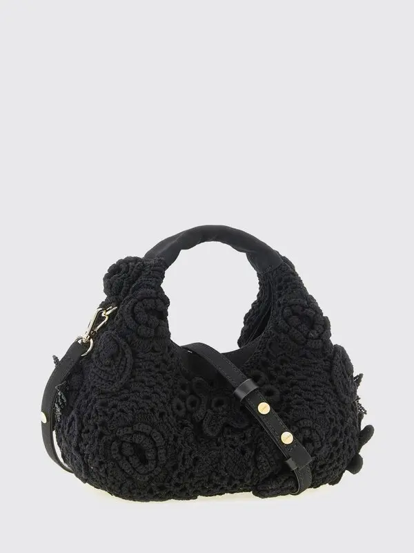 GANNI Crocheted Embellished Handbag