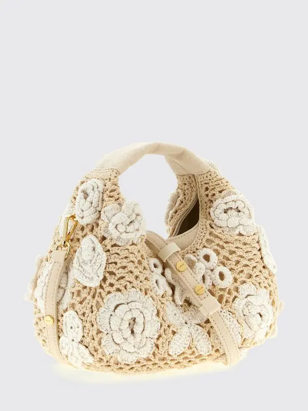 GANNI Crocheted Handbag With Embellishments